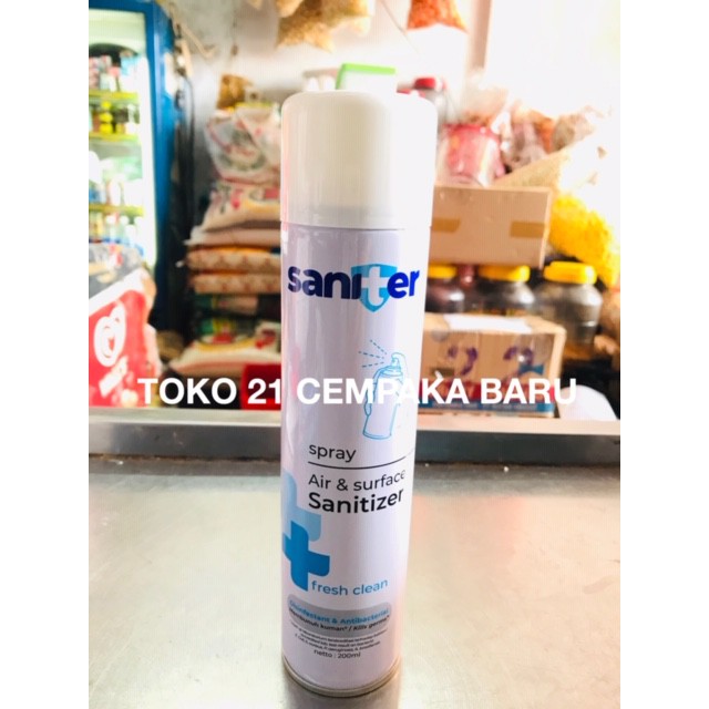 Jual Saniter Aerosol Spray Kaleng Kecil 200 ml | Saniter Disinfektan ...