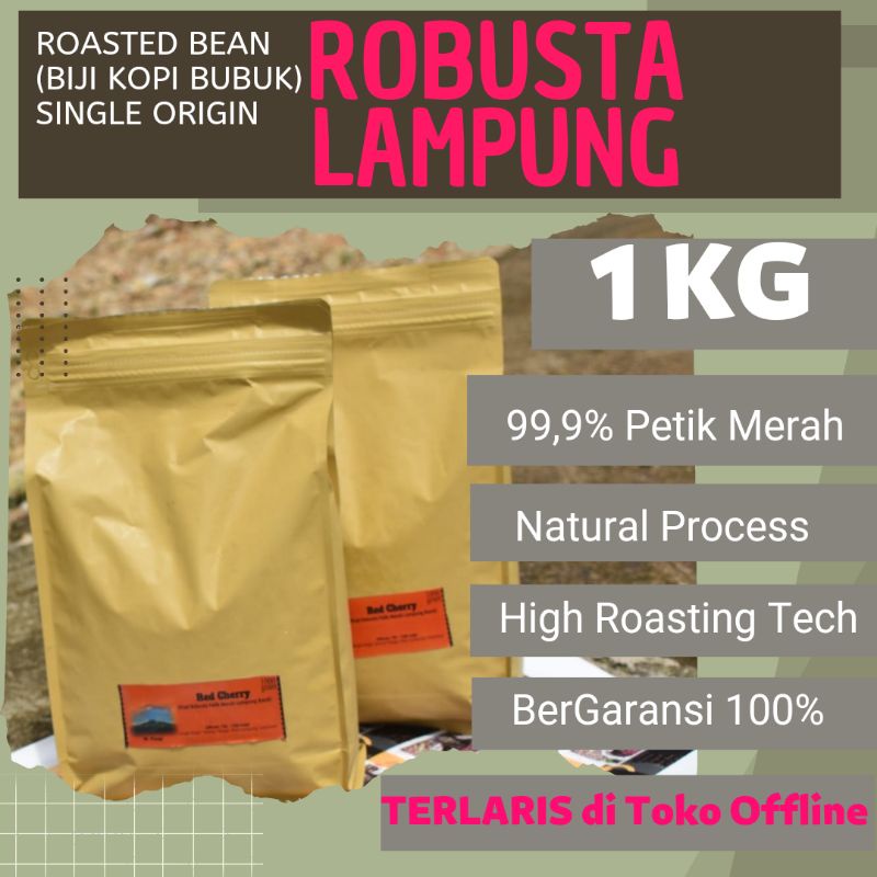 Jual Kopi Biji Robusta Lampung Asli Murni 99,9% Petik Merah / Red ...