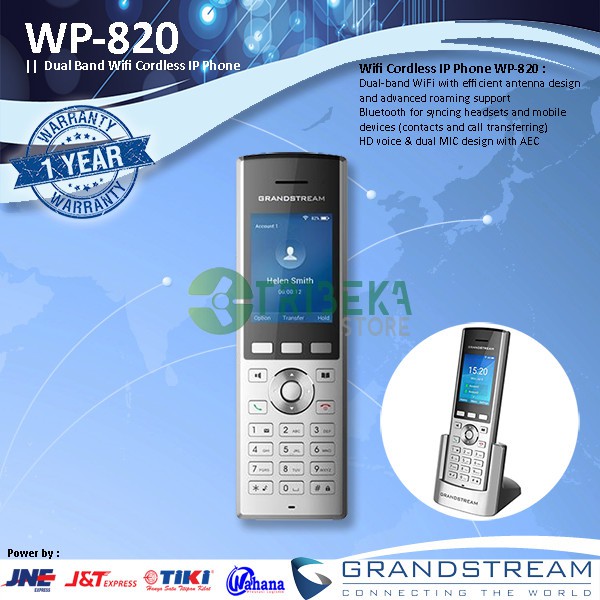 Jual Grandstream WP820 Dual Band Cordless WiFi IP Phone | Shopee Indonesia