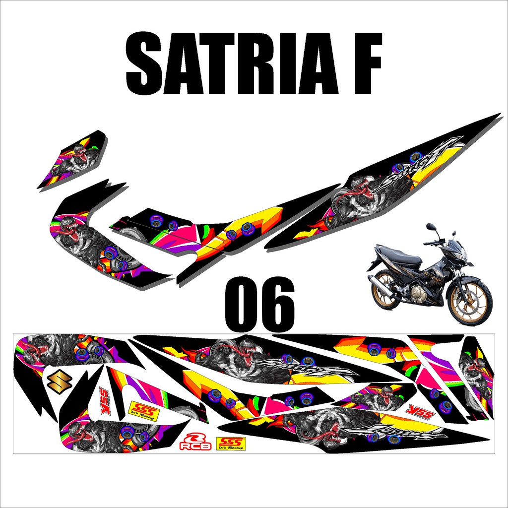 Jual Stiker Sticker Striping lis Variasi Suzuki Satria Fu / F Old Lama ...