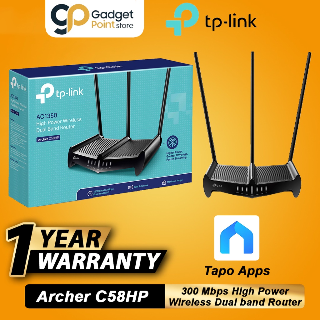 Jual TP-LINK Archer C58HP AC1350 High Power Wireless Dual Band Router ...