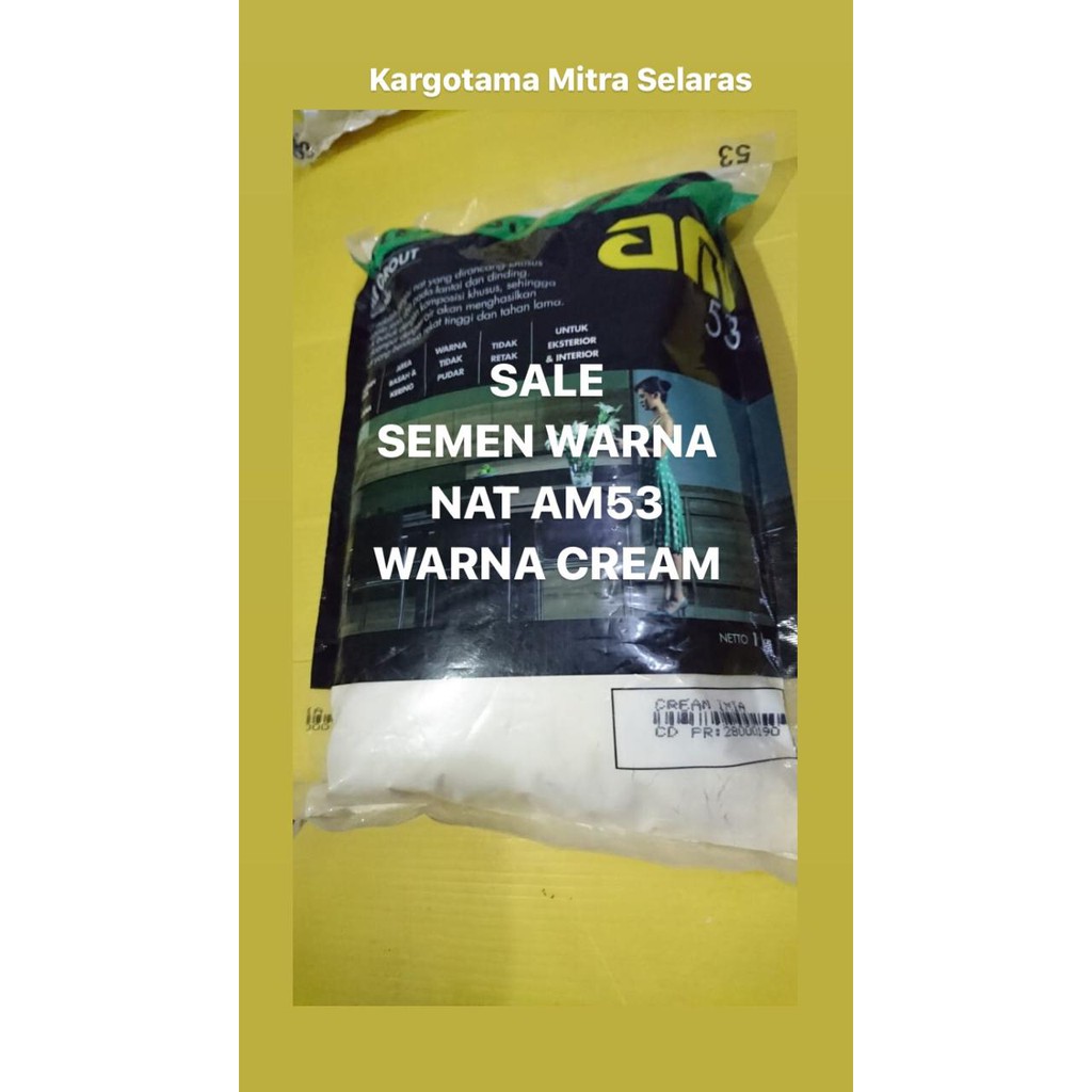 Jual AM 53 Semen Warna Nat Premium Warna Cream Tile Grout per Pack 1Kg ...