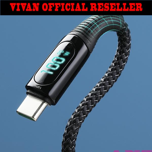 Jual Kabel data VIVAN VCC100 TYPE C TO TYPE C PD Fast charging ORIGINAL ...