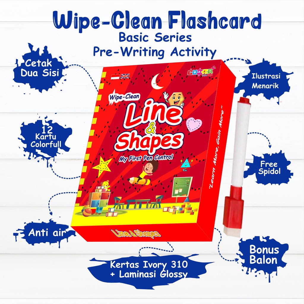 Jual Flash Card Wipe Clean /Flash Card Anak /Kartu Edukasi Belajar ...