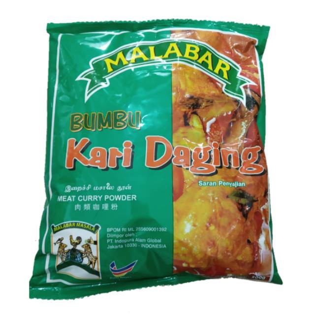 Jual Malabar Serbuk Kari Daging Bubuk Kari Ikan 100 gr Meat Curry ...
