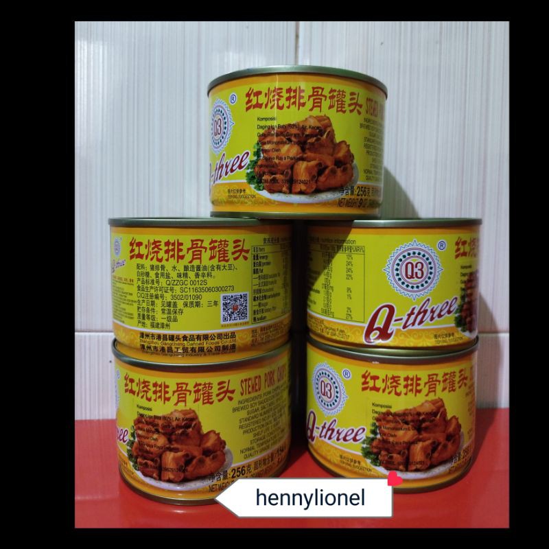 Jual Q3 stewed pork Iga Babi pailit kaleng/Pork Chop PAIKUT(Non halal ...