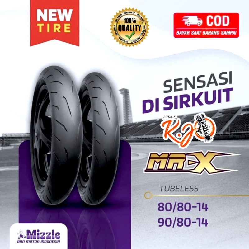 Jual BAN MOTOR MATIC RACING SOFT COMPOUND MIZZLE MRX MR X 90/80 RING 14 ...