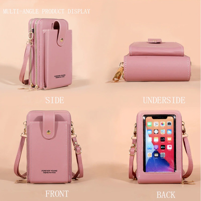 Jual Tas Hp Wanita Tas Selempang Wanita Perempuan Transparan Multifungsi Model Korea Import ...