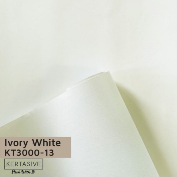 Jual KERTASIVE PVC INTERIOR FILM IVORY WHITE KT 3000-13 SIZE 122 CM x 100 CM PELAPIS MEBEL ...