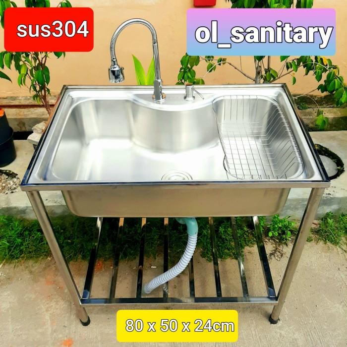 Jual bak cuci piring meja kitchen sink set portable sink tempat cuci ...