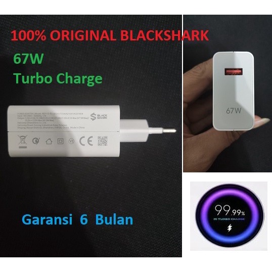 Jual Black Shark Adaptor Charger 67W Turbo Charge 3 3s 4 5 Pro Original ...