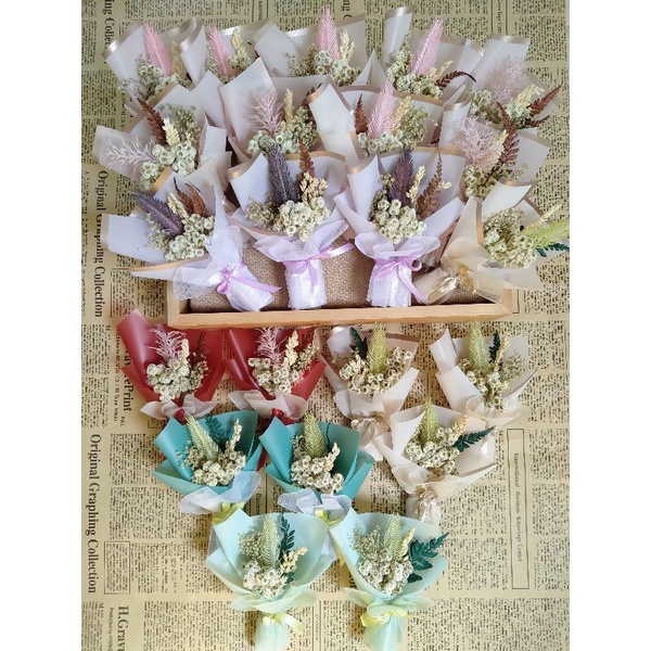 Jual Mini Buket 15-16cm. buket bunga rustic. hiasan mahar. buket wisuda ...