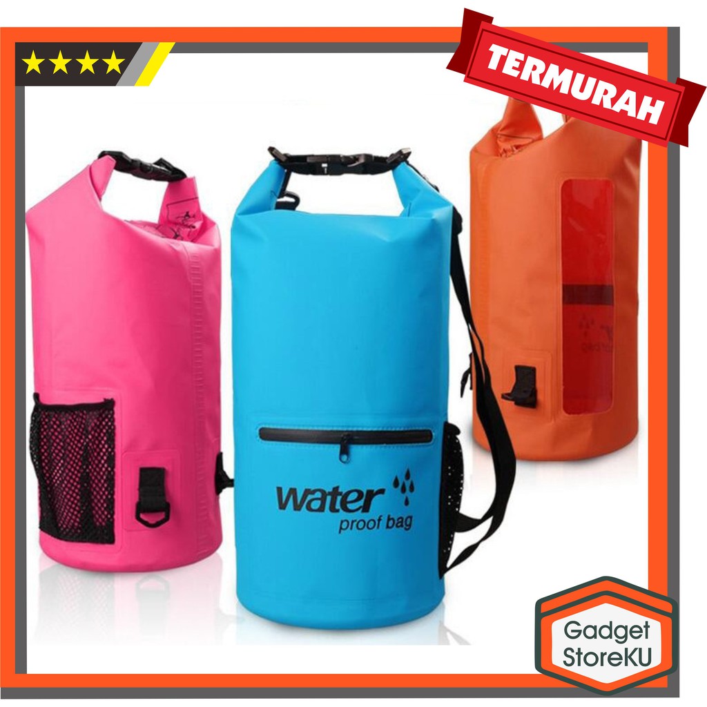 Jual Tas Waterproof Dry Bag 10 Liter dengan Extra Pocket - Tas Dry Bag ...