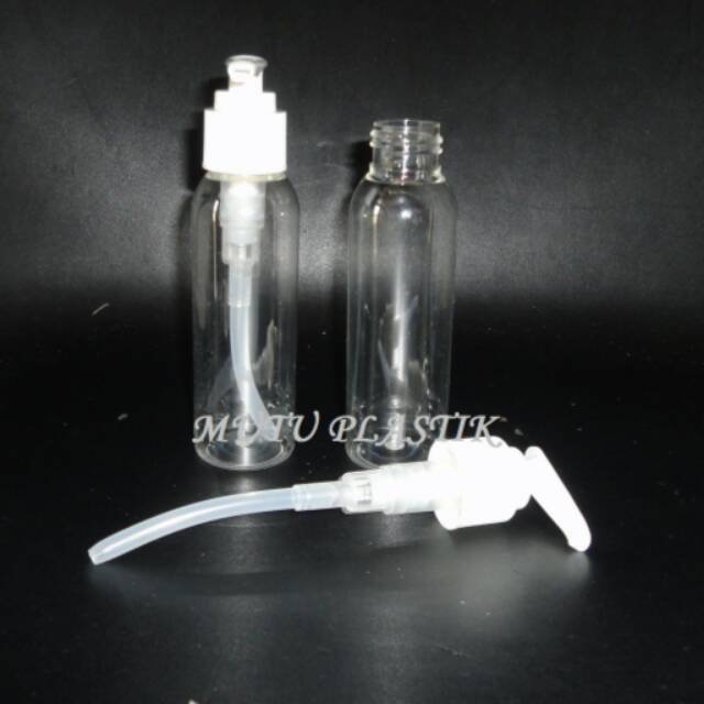 Jual BOTOL PET 100 ML NATURAL PUMP PUTIH | Shopee Indonesia