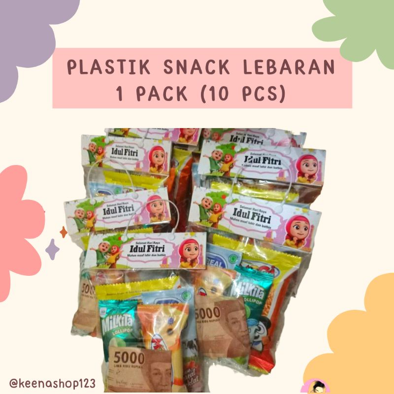 Jual Plastik Snack Lebaran Label 1 Pack (10 pcs) | Shopee Indonesia