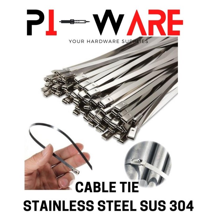 Jual Kabel Cable Tie Zip Ties Bahan Besi Stainless Stell SUS 304 ...