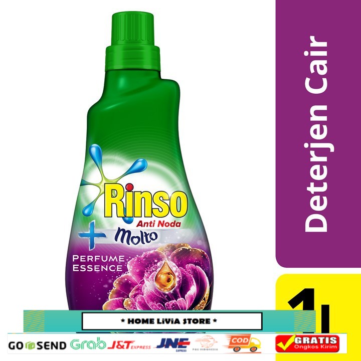 Jual Rinso Molto Deterjen Cair Perfume Essence Liquid Botol 1 L ...