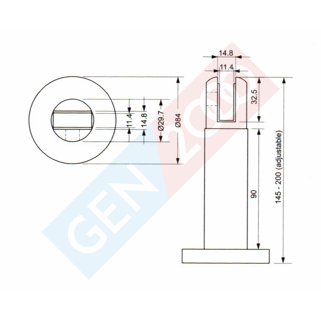 Jual Kaki Kubikal Partisi Kaca Kamar Mandi WC Toilet Dekkson CT 001 ...