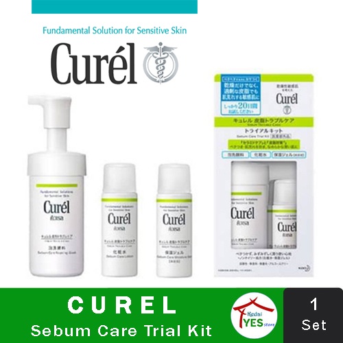 Jual CUREL Sebum Care Trial Kit 3 in 1 Paket Perawatan Wajah | Shopee ...