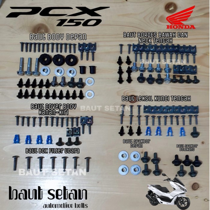 Jual baut full body Honda PCX/baut full set body pcx/baut pcx | Shopee ...