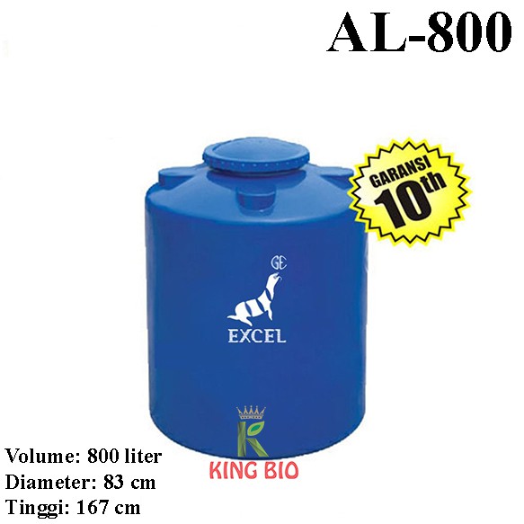 Jual Tangki Air EXCEL Plastik Ukuran 300 - 1100 Liter | Toren Air ...