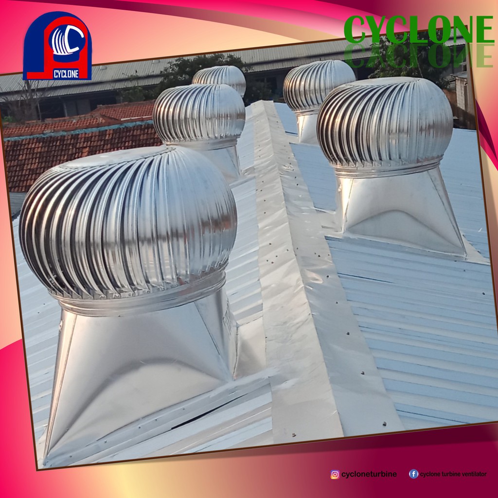 Jual CYCLONE 45CM (18") TURBINE VENTILATOR ALLUMINIUM ATAP RUMAH DAN ...
