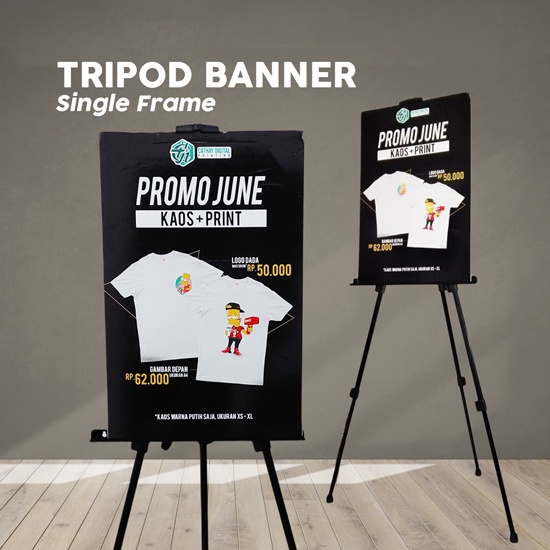 Jual Tripod Banner Single Frame | Paket Tripod Foamboard | Shopee Indonesia