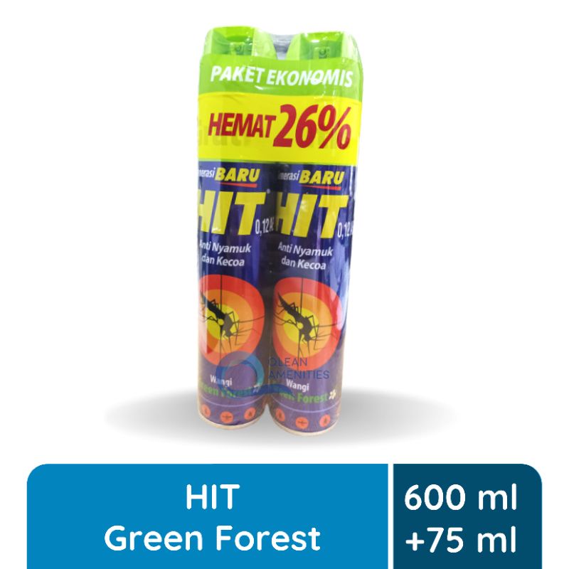 Jual HIT GREEN FOREST 600ML OBAT NYAMUK SPRAY OBAT NYAMUK SEMPROT ...