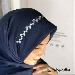 Jual BANDO DAUN HIJAB SEGIEMPAT VOAL SWAROVSKI BANDO BEADS BAHAN PARIS ...