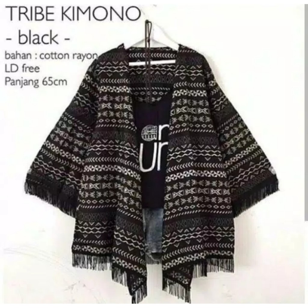 Jual BABALI FASHION - CARDIGAN WANITA - CARDIGAN KIMONO RUMBAI - BAHAN ...