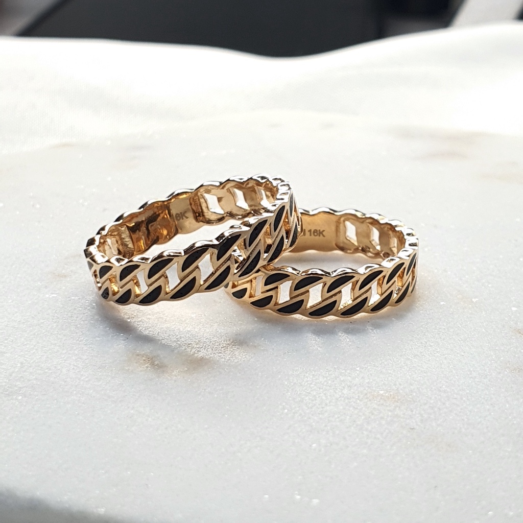 Jual Cincin Sisik Naga Emas Asli Kadar 700 16K Karat 70% Kuning Mas ...