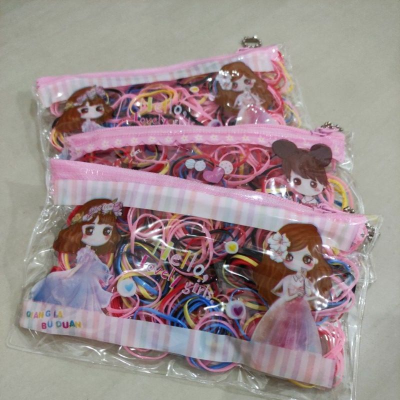 Jual [KJ MINI] Karet Jepang / Karet Unyil / Ikat Rambut Anak Warna ...