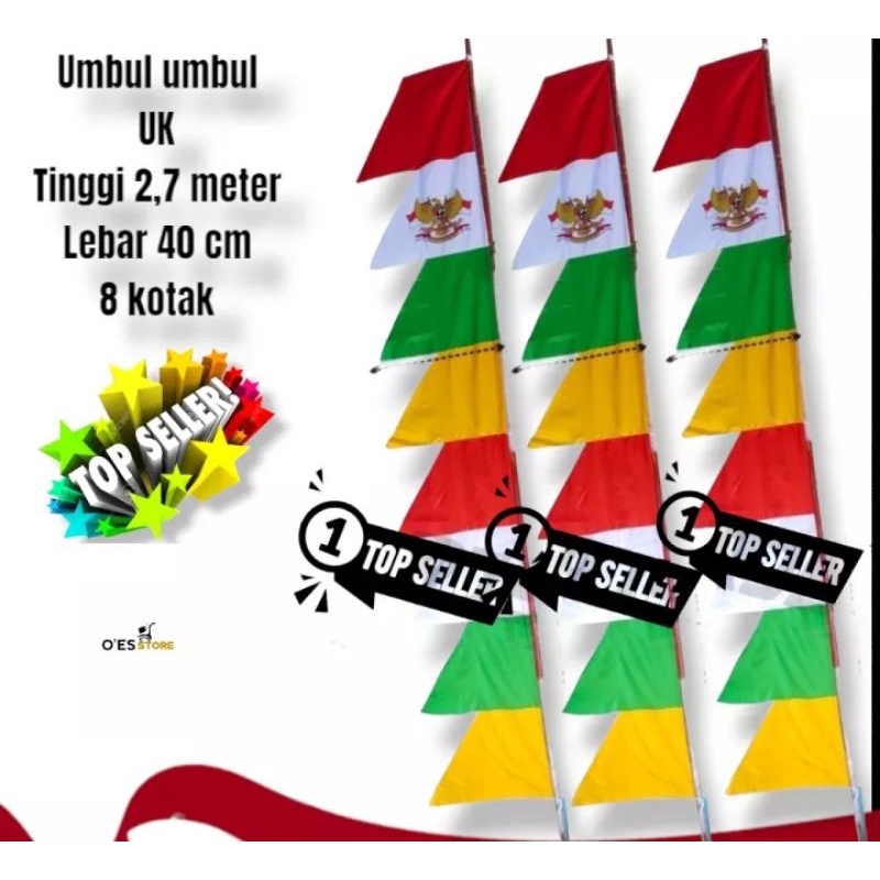 Jual OBRAL!!!!BENDERA UMBUL-UMBUL WARNA WARNI/GARUDA | Shopee Indonesia