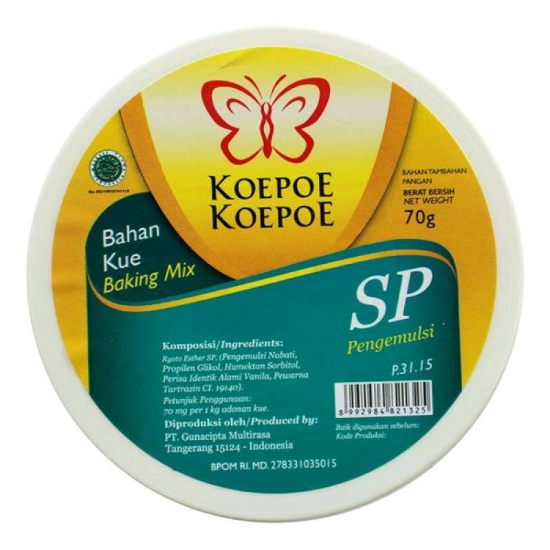 Jual Koepoe SP 70gr Pengemulsi Kue - Koepoe-Koepoe Pengembang Bolu ...