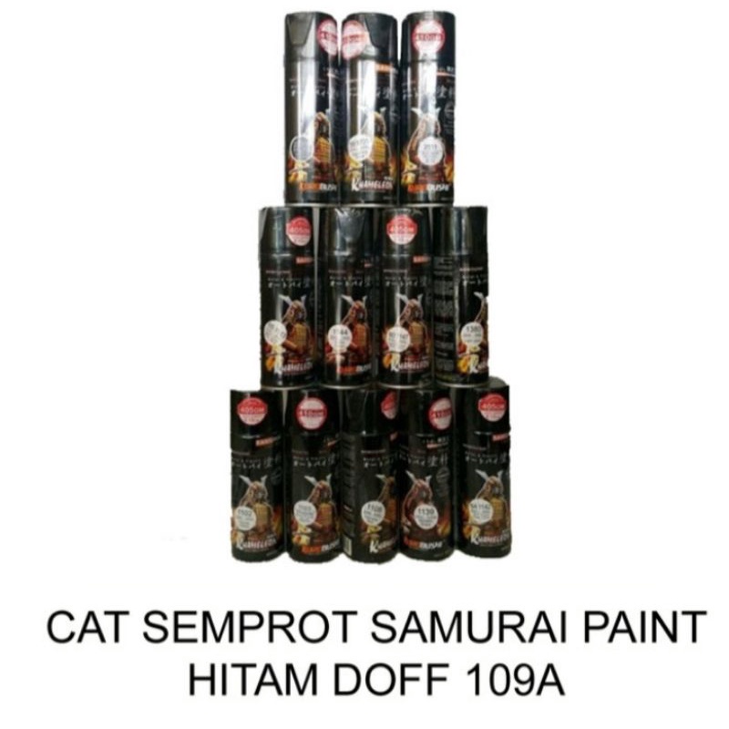 Jual CAT SEMPROT/PILOX PILOK SAMURAI PAINT HITAM DOF 109A 400 ML | Shopee Indonesia