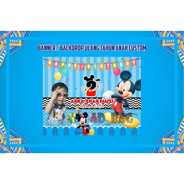 Jual BANNER / BACKDROP ULANG TAHUN ANAK CUSTOM | GRATIS DESAIN | Shopee ...
