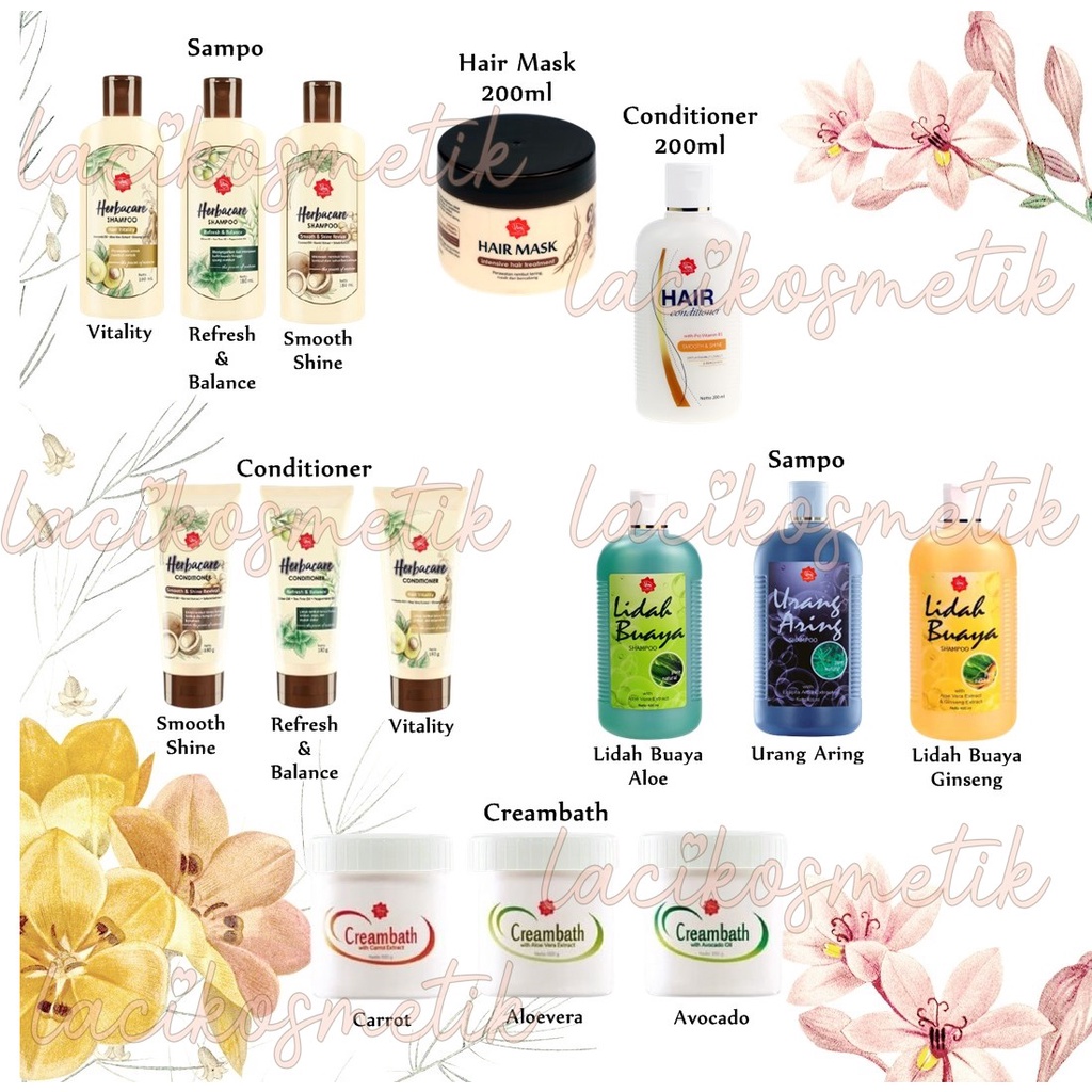 Jual LACIKOSME VIVA SHAMPOO CONDITIONER HERBACARE / CREAMBATH PERAWATAN ...