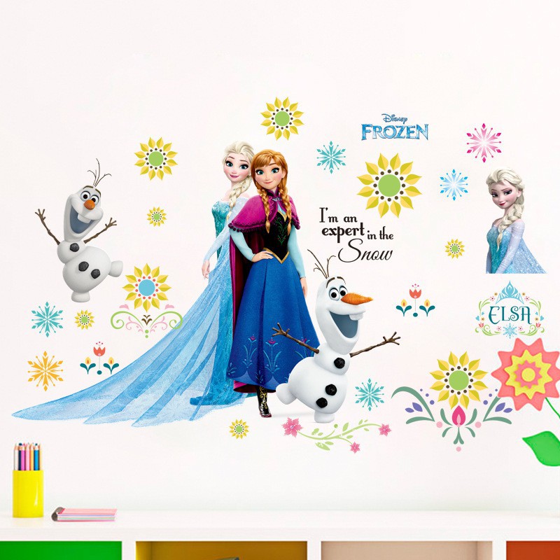 Jual STIKER DINDING WALLSTIKER MOTIF FROZEN ELSA ANNA KARTUN KARAKTER ...