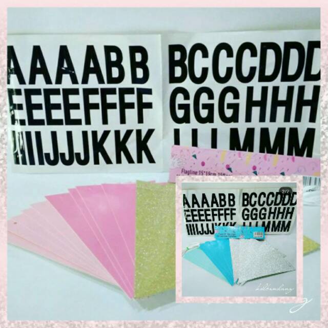 Jual Banner Flag DIY / Banner Flag huruf gliter | Shopee Indonesia