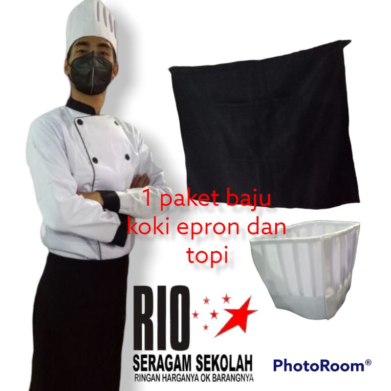 Jual KEMEJA CHEF JUNA / KEMEJA KOKI / BAJU KOKI / BAJU CHEF / KEMEJA ...