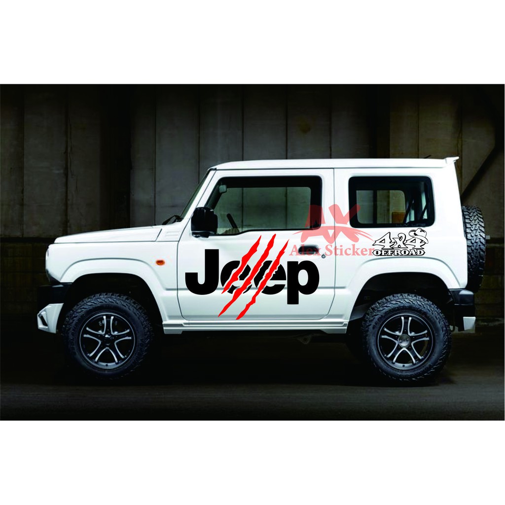 Jual stiker sticker mobil suzuki jimny wrengler rubicon cutting stiker ...