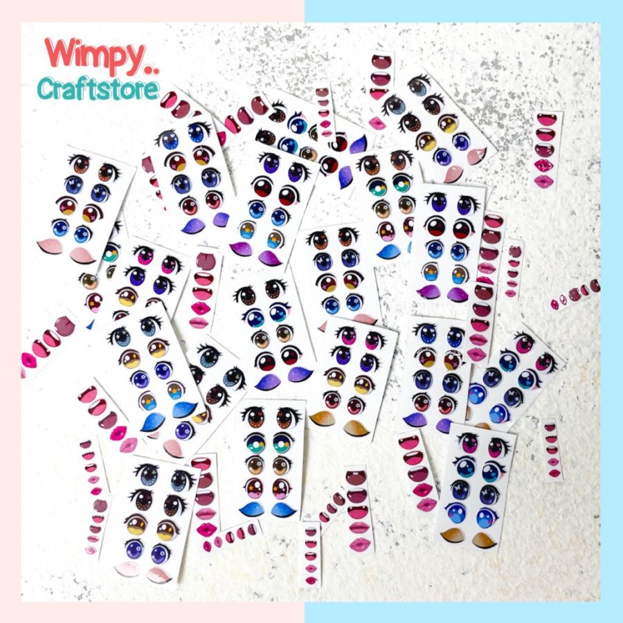 Jual Wimpy Sticker Mata Boneka Sticker Mulut Amigurumi Clay Nendoroid ...