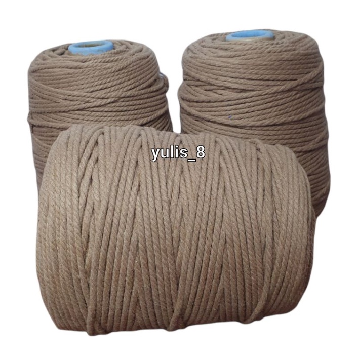 Jual BENANG KATUN MACRAME COKLAT MUDA SIZE 4MM 1KG | Shopee Indonesia