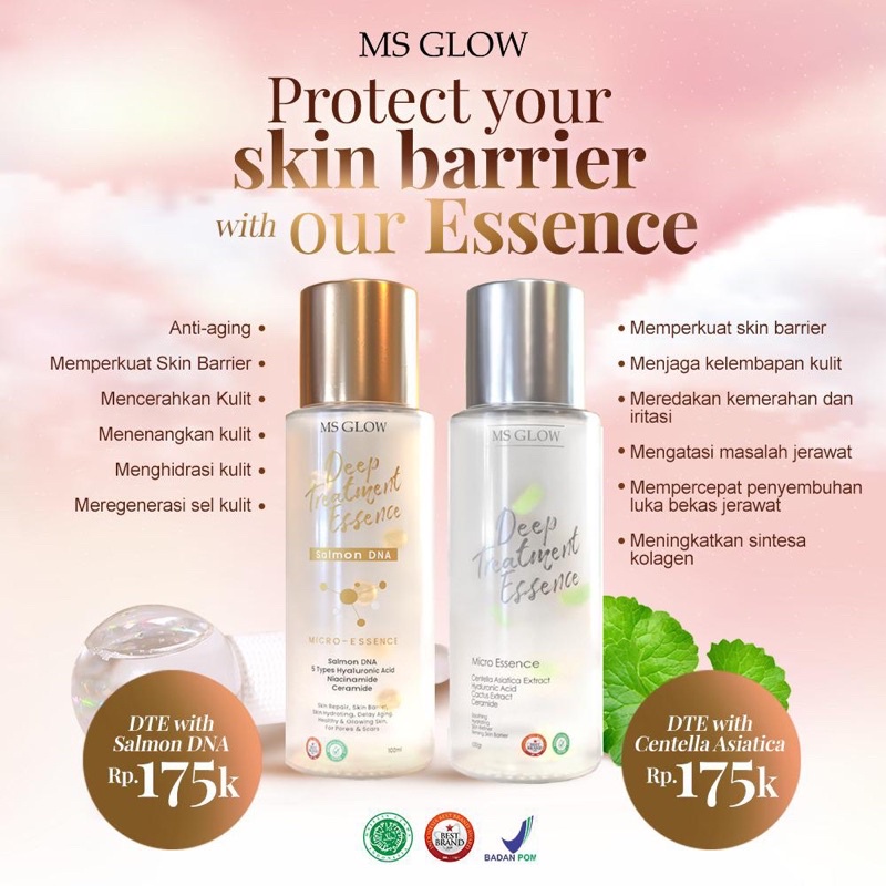 Jual Deep Treatment Essence MS GLOW Centella asiatica Salmon DNA | Shopee Indonesia