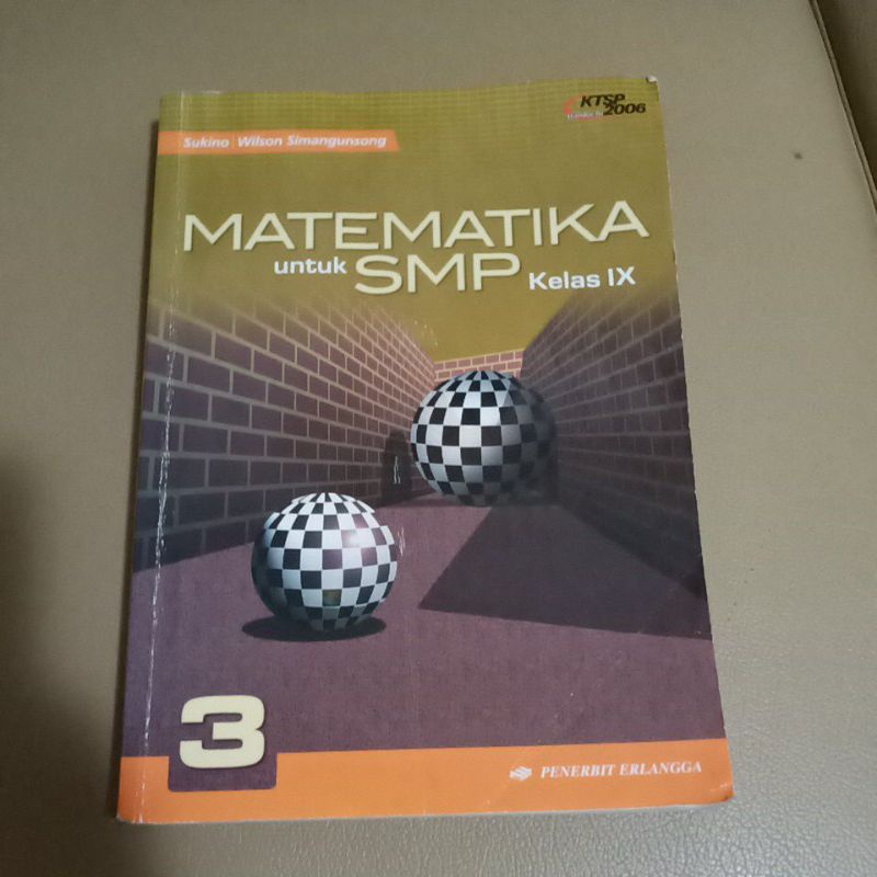 Jual Buku Matematika Kelas Smp IX 9, Sukino, Wilson Simangunsong, KTSP 2006, Penerbit Erlangga ...