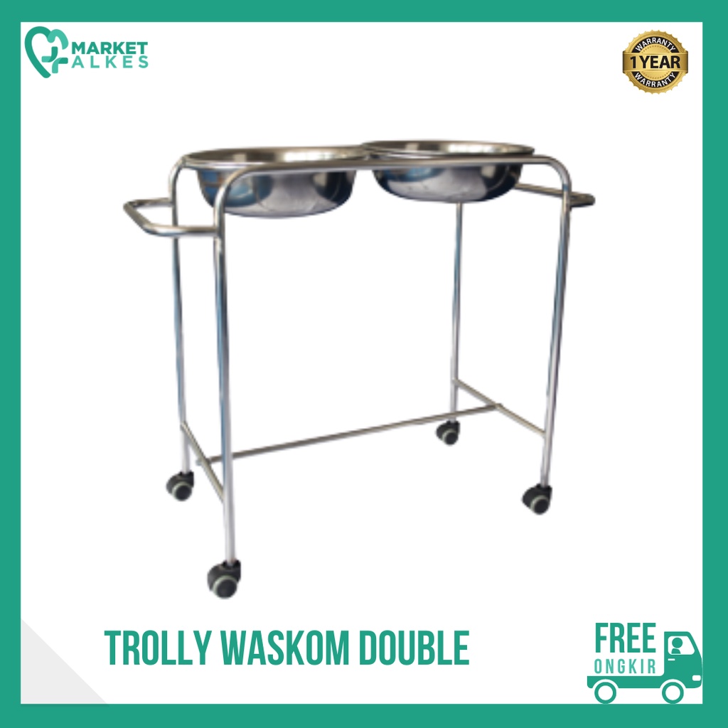 Jual Standing Waskom Trolley Waskom Single Double Rumah Sakit Klinik ...