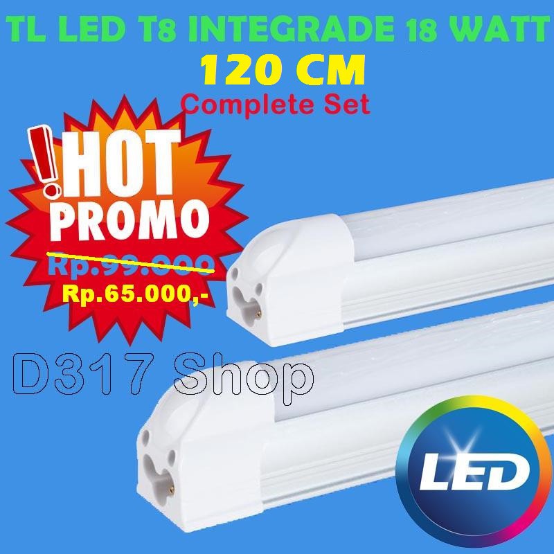 Jual Lampu LED TL 18 watt (Tube LED T8 18w integrade) | Shopee Indonesia