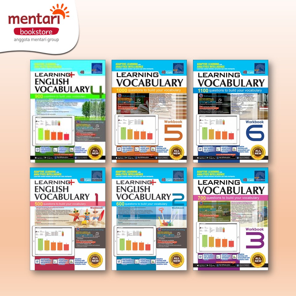 Jual SAP Learning+ English Vocabulary Workbook + NUADU | Buku Latihan Tambahan English SD ...