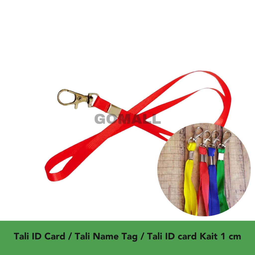 Jual Tali ID Card / Tali Name Tag / Tali ID card Kait 1 cm | Shopee ...