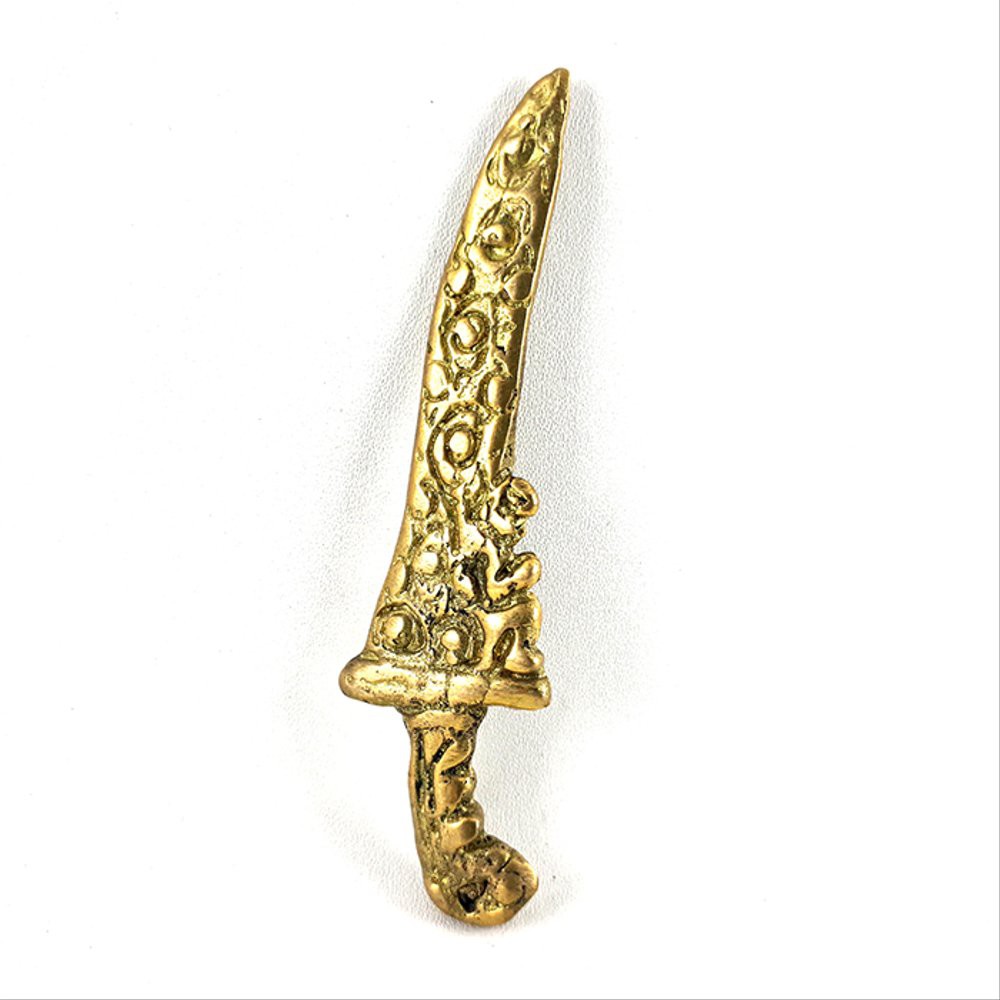 Jual Keris Mini Kuning Emas Betok Pamor Udan Mas Murah | Shopee Indonesia